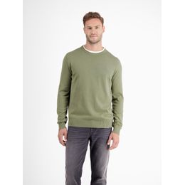 Lerros Herren Strickpullover "Crewneck Strickpullover", gr&uuml;n, Gr. M, 100% Baumwolle, Pullover, Weicher Strick-Pullover, Rundhalsausschnitt, lange
