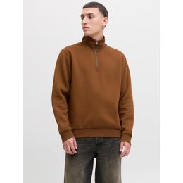 Jack & Jones Jack & Jones "JJEBRADLEY SWEAT HALF ZIP NOOS", Materialmix, relaxed fit