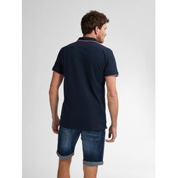 Herren Poloshirt "Men Polo Short Sleeve", blau, Gr. L, PETROL INDUSTRIES, unifarben mit Farbeinsatz, Piqu&eacute;, Obermaterial: 95% Baumwolle, 5% Elasthan,