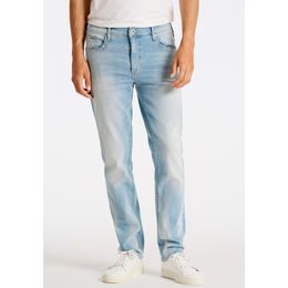 LINDBERGH Herren 5-Pocket-Jeans "Jeans Tapered Fit", blau, Gr. 32, unifarben, Obermaterial: 98% Baumwolle, 2% Elasthan, Jeans
