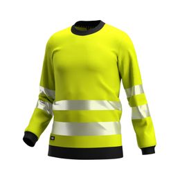 Herren Kapuzenpullover "Bekleidung 012547 Safety Jogger Scuti", gelb, Gr. S, SAFETY JOGGER WORKS, Pullover