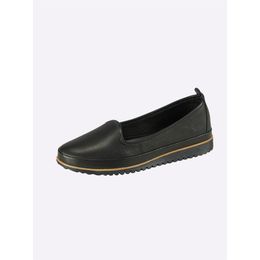 Andrea Conti Damen Slipper, Gr. 38, schwarz, Glattleder, Leder, Schuhe