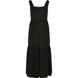 Urban Classics Damen Shirtkleid "Urban Classics Damen Ladies 7/8 Length Valance Summer Dress"schwarz, Gr. 5XL, unifarben, 100% Baumwolle, Kleider