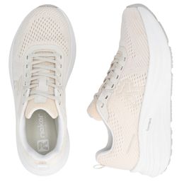 RIEKER SPORT Damen Plateausneaker, Gr. 42, beige, Textil, unifarben, Schuhe, Freizeitschuh, Halbschuh, Schn&uuml;rer mit leichter Laufsohle