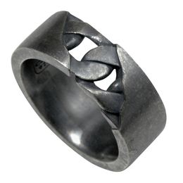 CAI CA&Iuml; Herren Fingerring "925/- Sterling Silber matt oxidiert schwarz", 068 (21,7), Silber 925 (Sterlingsilber)wei&szlig;, Silber 925 (Sterlingsilber),