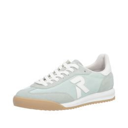 RIEKER SPORT Damen Sneaker, Gr. 40hellmint, sanftes wei&szlig;, Textil, Veloursleder, unifarben mit Farbeinsatz, Schuhe, Sportschuh, Schn&uuml;rschuh, Halbschuh