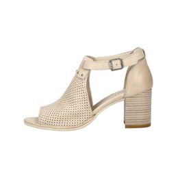 Nero Giardini Damen High-Heel-Sandalette "Nero Giardini Sandalen Leder", Gr. 37, beige, Leder, Schuhe