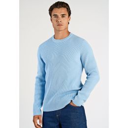LINDBERGH Damen Strickpullover "Strickpullover Relaxed Fit"soft blau, Gr. XL, unifarben, Obermaterial: 80% Baumwolle, 20% Polyester, Pullover