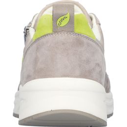 Waldl&auml;ufer WALDL&Auml;UFER Herren Sneaker "H-JACK", Gr. 9, beige, Textil, Veloursleder, unifarben mit Farbeinsatz, Schuhe, Bequemschuh, Komfortschuh mit seitlichem