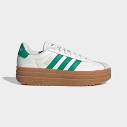 Damen Plateausneaker "VL COURT BOLD", adidas Sportswear, Gr. 42,5, wei&szlig;, Leder, Synthetik, Schuhe