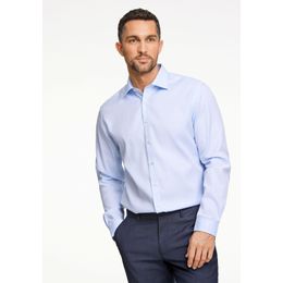 LINDBERGH Herren Businesshemd "Technisches Hemd Modern Fit", blau, Gr. L, Obermaterial: 100% Baumwolle, Hemden