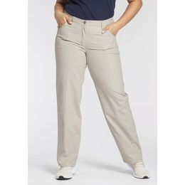 KjBRAND Damen 5-Pocket-Hose "Babsie Mikro", beige, Gr. 54, Web, Obermaterial: 60% Baumwolle, 37% Polyamid, 3% Elasthan, Hosen, mit Komfortbund