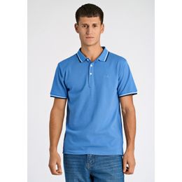 LINDBERGH Herren Poloshirt "Poloshirt Relaxed Fit", blau, Gr. S, unifarben, Obermaterial: 100% Baumwolle, Shirts