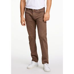 LINDBERGH Herren 5-Pocket-Hose "5-Pocket Hose Tapered Fit", braun, Gr. 32, unifarben, Obermaterial: 97% Baumwolle, 3% Elasthan, Hosen