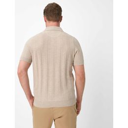 Brax Herren Rundhalspullover "Style PASCAL"beige, Gr. XL, Strick, 44% Baumwolle, 36% Leinen, 20% Polyester, Pullover