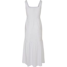 Urban Classics Damen Shirtkleid "Urban Classics Damen Ladies 7/8 Length Valance Summer Dress"wei&szlig;, Gr. XXXL, unifarben, 100% Baumwolle, Kleider