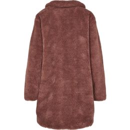 Urban Classics Damen Parka "Urban Classics Damen Ladies Oversized Sherpa Coat"schwarzrose, Gr. S, unifarben, 100% Polyester, Jacken