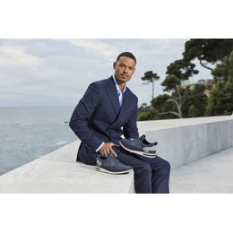 Rieker Herren Slip-On Sneaker, Gr. 40, blau, Lederimitat, Textil, Schuhe, Schlupfschuh, Freizeitsneaker, Halbschuh mit Gummizug