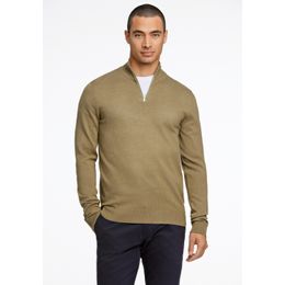 LINDBERGH Herren Troyer "Troyer Slim Fit", gr&uuml;n, Gr. L, Obermaterial: 80% Viskose, 20% Nylon, Pullover