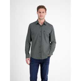 Lerros Herren Langarmhemd "Langarmhemd mit grafischem Muster"classic navy, Gr. M, 100% Baumwolle, Hemden