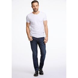 Bison Herren 5-Pocket-Jeans "Jeans Tapered Fit", blau, Gr. 33, unifarben, Obermaterial: 75% Baumwolle, 23% Polyester, 2% Elasthan, Jeans