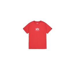 Herren T-Shirt "Basic T-Shirt ML", rot, Gr. M, Alpha Industries, Obermaterial: 100% Baumwolle, Shirts