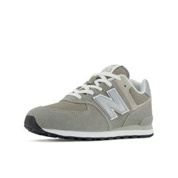 New Balance M&auml;dchen Sneaker "574", Gr. 36, grau, Synthetik, Textil, Schuhe, mit niedrigem Schaft, aus Leder und Textil