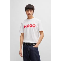 Hugo Herren T-Shirt "Dulivio"wei&szlig;100, Gr. XL, unifarben, Single Jersey, Obermaterial: 100% Baumwolle, Shirts, Rundhalsausschnitt, Regular Fit, Must