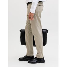 Jack & Jones JACK & JONES Herren Chinohose "JJIMARCO mit Badge und hohem Tragekomfort", beige, Gr. 30, unifarben, Web, Obermaterial: 98% Baumwolle, 2% Elasthan,