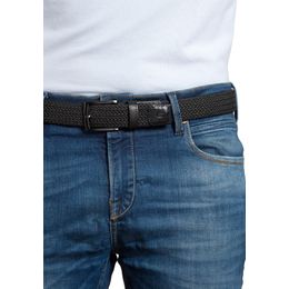 Tom Tailor Herren Flechtg&uuml;rtel "TTJAMIE", schwarz, Gr. 80, unifarben, Materialmix, G&uuml;rtel, 3,5 cm breiter Flechtg&uuml;rtel, Casual Look, bis Gr. 120