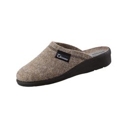 SALIHA Damen Pantolette "Hausschuhe Silvi Wollfilz", Gr. 36, braun, Obermaterial: 100% Textilmaterial TEXMAT., Schuhe