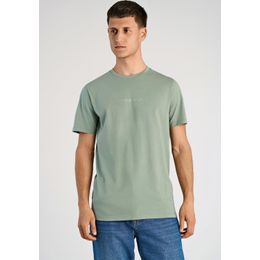 LINDBERGH Herren Kurzarmshirt "T-Shirt (Kurzarm) Relaxed Fit"sage gr&uuml;n, Gr. S, unifarben, Obermaterial: 100% Baumwolle, Shirts
