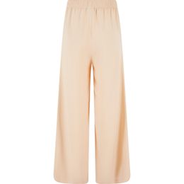 Urban Classics Damen Stoffhose "Urban Classics Damen Ladies Wide Leg Viscose Pants"softapricot, Gr. M, unifarben, 100% Viskose, Hosen