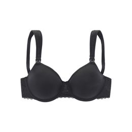 Damen Still-BH, NUANCE BY LASCANA, Gr. 75, schwarz, Spacer;Spitze, Obermaterial: 55% Baumwolle, 39% Polyamid, 6% Elasthan, BHs, mit B&uuml;gel &
