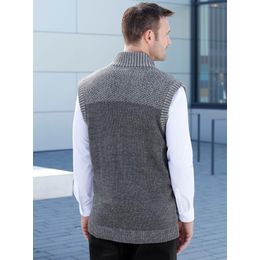 CLASSIC Herren Strickweste, grau, Gr. 62, meliert, 100% Polyacryl, Westen