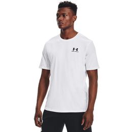 Under Armour Herren T-Shirt "UA M SPORTSTYLE LC SS", wei&szlig;, Gr. XXXL, Obermaterial: 60% Baumwolle, 40% Polyester, Shirts, kurz&auml;rmliges Design, mit