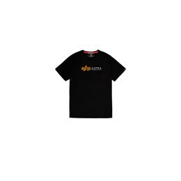 Herren T-Shirt "Alpha Label T-Shirt PP", schwarz, Gr. M, Alpha Industries, Obermaterial: 100% Baumwolle, Shirts
