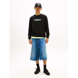 Tommy Jeans Herren Sweatshirt "TJM REGULAR CREW NECK"schwarz, Gr. M, unifarben, Sweatware, Obermaterial: 100% Baumwolle, Sweatshirts