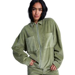 Outdoorjacke Roxy "Chilled Out Washed", Damen, Gr. S, oil gr&uuml;n, Obermaterial: 100% Walkfrottier;, Jacken Outdoorjacke