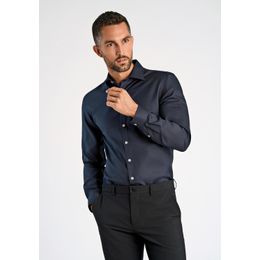 LINDBERGH Herren Businesshemd "Technisches Hemd Modern Fit", blau, Gr. L, Obermaterial: 100% Baumwolle, Hemden