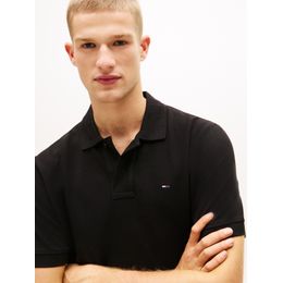 Tommy Jeans Herren Poloshirt "TJM REGULAR FIT", schwarz, Gr. S, unifarben, Jersey, Obermaterial: 100% Baumwolle, Shirts