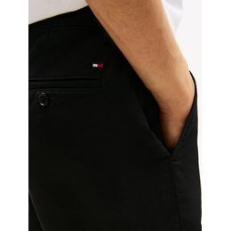 Tommy Hilfiger Herren Chinohose "HARLEM ESSENTIAL", schwarz, Gr. 38, unifarben, Twill, Obermaterial: 97% Baumwolle, 3% Elasthan, Hosen, Tapered Leg,