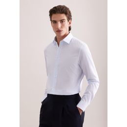 Seidensticker Herren Businesshemd "Schwarze Rose"blau, Gr. 38, bedruckt, 100% Baumwolle, Hemden, Slim 1/1 Extra lang Kentkragen Druck