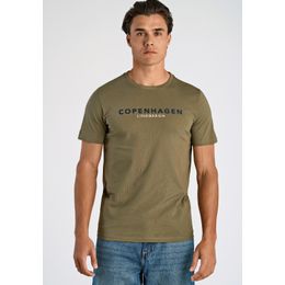 LINDBERGH Herren Kurzarmshirt "T-Shirt (Kurzarm) Relaxed Fit"dk olive, Gr. M, Obermaterial: 100% Baumwolle, Shirts