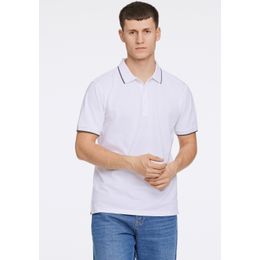 LINDBERGH Herren Poloshirt "Poloshirt Relaxed Fit", wei&szlig;, Gr. L, unifarben, Obermaterial: 100% Baumwolle, Shirts