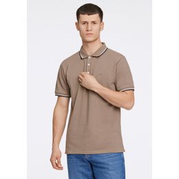 LINDBERGH Herren Poloshirt "Poloshirt Relaxed Fit"dk stone, Gr. S, unifarben, Obermaterial: 100% Baumwolle, Shirts