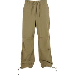 Stoffhose Urban Classics "Urban Classics Wide Poplin Pants", Herren, Gr. S, US-Gr&ouml;&szlig;en, khaki, 100% Baumwolle, unifarben, relaxed fit, Hosen Stoffhose