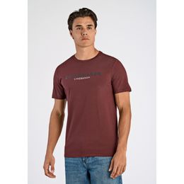 LINDBERGH Herren Kurzarmshirt "T-Shirt (Kurzarm) Relaxed Fit", rot, Gr. M, Obermaterial: 100% Baumwolle, Shirts