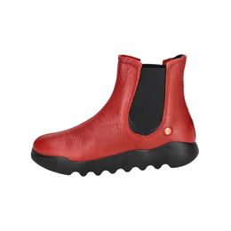 Softinos Damen Stiefelette "Softinos Stiefelette Leder/Textil", Gr. 38rot, schwarz, Leder, Textil, Schuhe