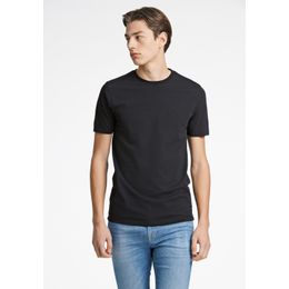 Junk De Luxe Herren Kurzarmshirt "T-Shirt (Kurzarm) Relaxed Fit", schwarz, Gr. L, unifarben, Obermaterial: 100% Baumwolle, Shirts